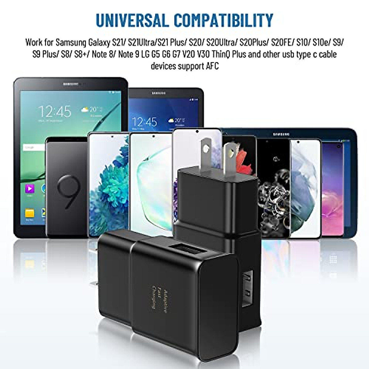 Phone Charger Android,Samsung Charger Type C Fast Charging Block with 10Ft USB Type C Cable for Samsung Galaxy S10/S9/S8/S22/S22 Ultra/S22+/S21/S21Ultra/S21+/S20/S20+/S20 Ultra/Note 8 9 10 20/S20 FE