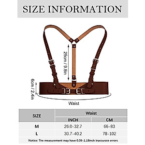 Leather Harness Belt Women Gothic Accessories Body Chain Belt Rave Halloween for Dresses