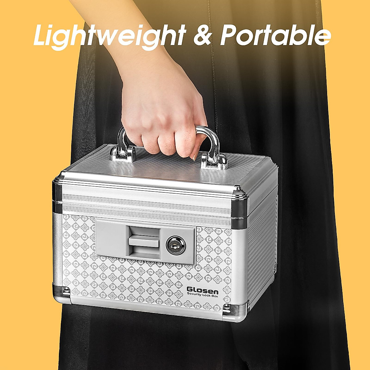 Medicine Lock Box,Storage Lock Box Lockable Dorm Storage Trunk with Key Lock - Briefcase, 【Extra Small】9.84 * 6.18 * 6.18 Medicine Lock Box, Lock Boxes for Personal Items