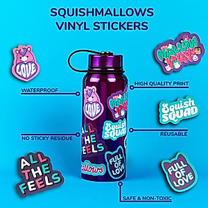 Fashion Angels Squishmallows Vinyl Sticker Pack - Includes 100 Large Squishmallows Stickers - Water Resistant Stickers - Join The Squish Squad - Accessorize Notebooks, Journals & More - Multi (50433)