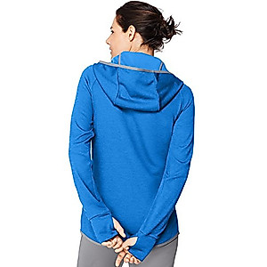 Hanes womens Sport Performance Full Zip Hoodie Fleece Jacket, Black Heather/Dada Grey Binding, XX-Large US