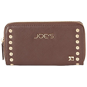 Joe's Jeans Casanova Zip Around Wallet With Studs - Brown