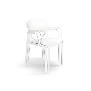 HON Basyx Prodigy Commercial-Grade 2-Pack Stackable Arms, Indoor & Outdoor Chair, White