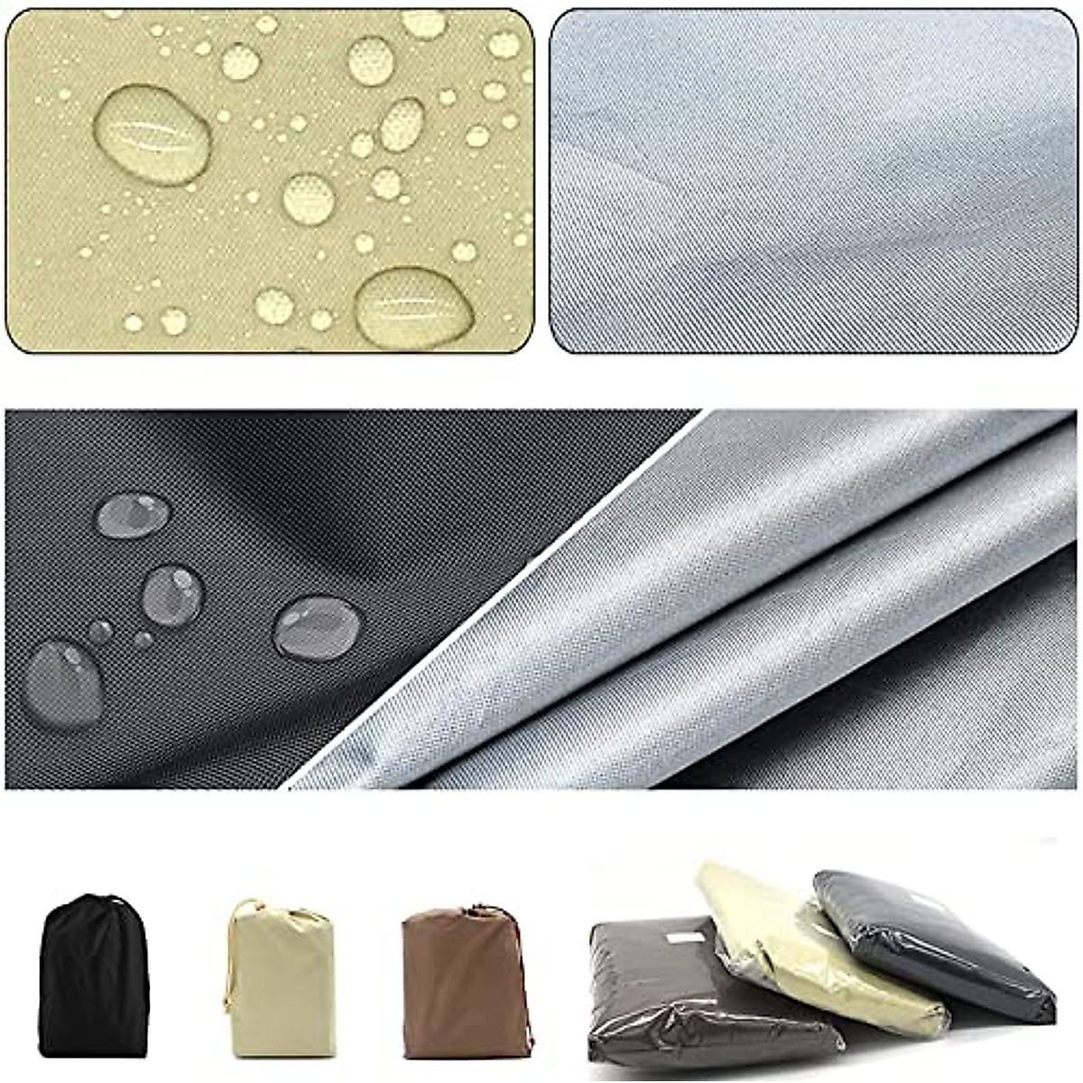 BTURYT Swing Canopy Replacement Cover & Swing Cushion Cover,Outdoor Patio Swing Seat Cover Replacement,Waterproof 2/3 Seater Swing Top Cover and Chair Cover-(top Cover + Chair Cover)