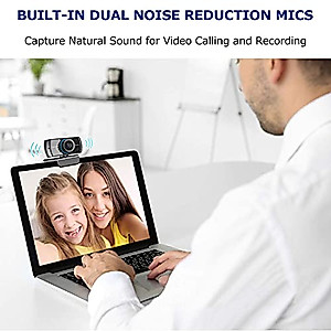 Spedal Streaming Webcam with Microphone, Software 1080P Full HD H.264 USB Computer Web Camera for Desktop Laptop Video Calling, Software can Support Windows/Mac OS