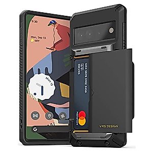 VRS Design Damda Glide Pro Phone Case for Pixel 6 Pro, Sturdy Semi Auto Wallet [4 Cards] Case Compatible for Pixel 6 Pro Case (2021)
