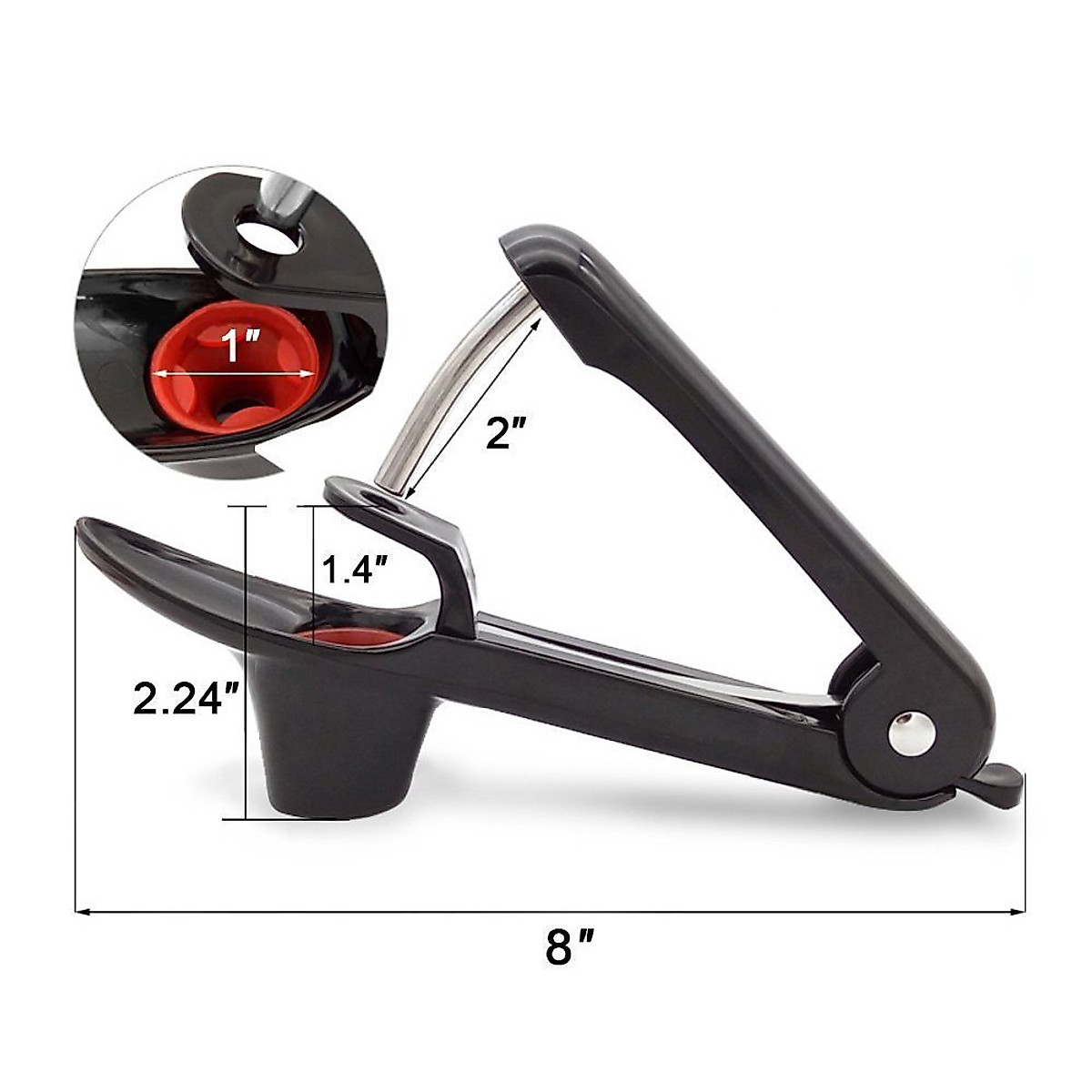 Hovico Cherry Pitter Remover,Cherry Fruit Kitchen Olive Core Remove Pit Tool Seed Gadget Stoner Corer Pitter Remover,Portable Cherry Pitter Tool Kitchen aid with Space-Saving Lock Design (Black)