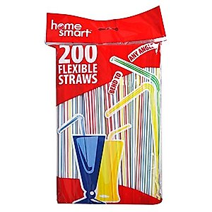 Home Smart Flexible Straws 200 Count