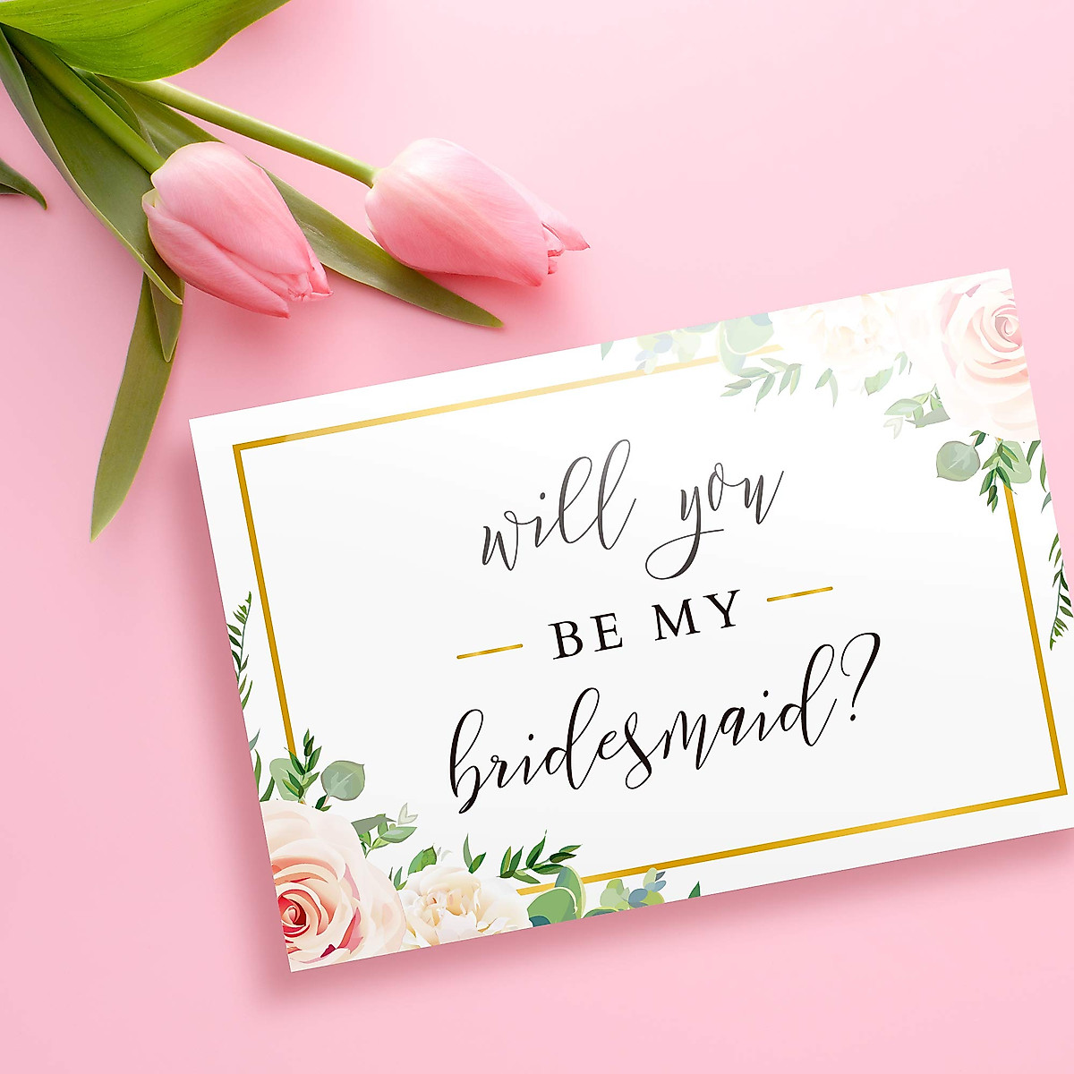 Bridesmaid Proposal Box Set {6 Pack} 1 Maid of Honor Proposal Box and 5 Will You be My Bridesmaid Boxes I Floral Bridesmaid Box for Bridesmaid Gifts