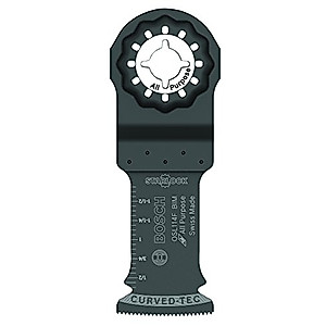 BOSCH OSL114F 1-Piece 1-1/4 In. Starlock Oscillating Multi Tool All Purpose Bi-Metal Plunge Cut Blade for Applications in Wood, Wood with Nails, Drywall, PVC, Metal (Nails and Staples)