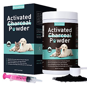 Activated Charcoal for Dogs, 8oz Powder Detox and Digestive Aid, for Poisoning Treatment, Gas Relief & Liver Support, Safe for All Pets, Non-GMO, Gluten-Free