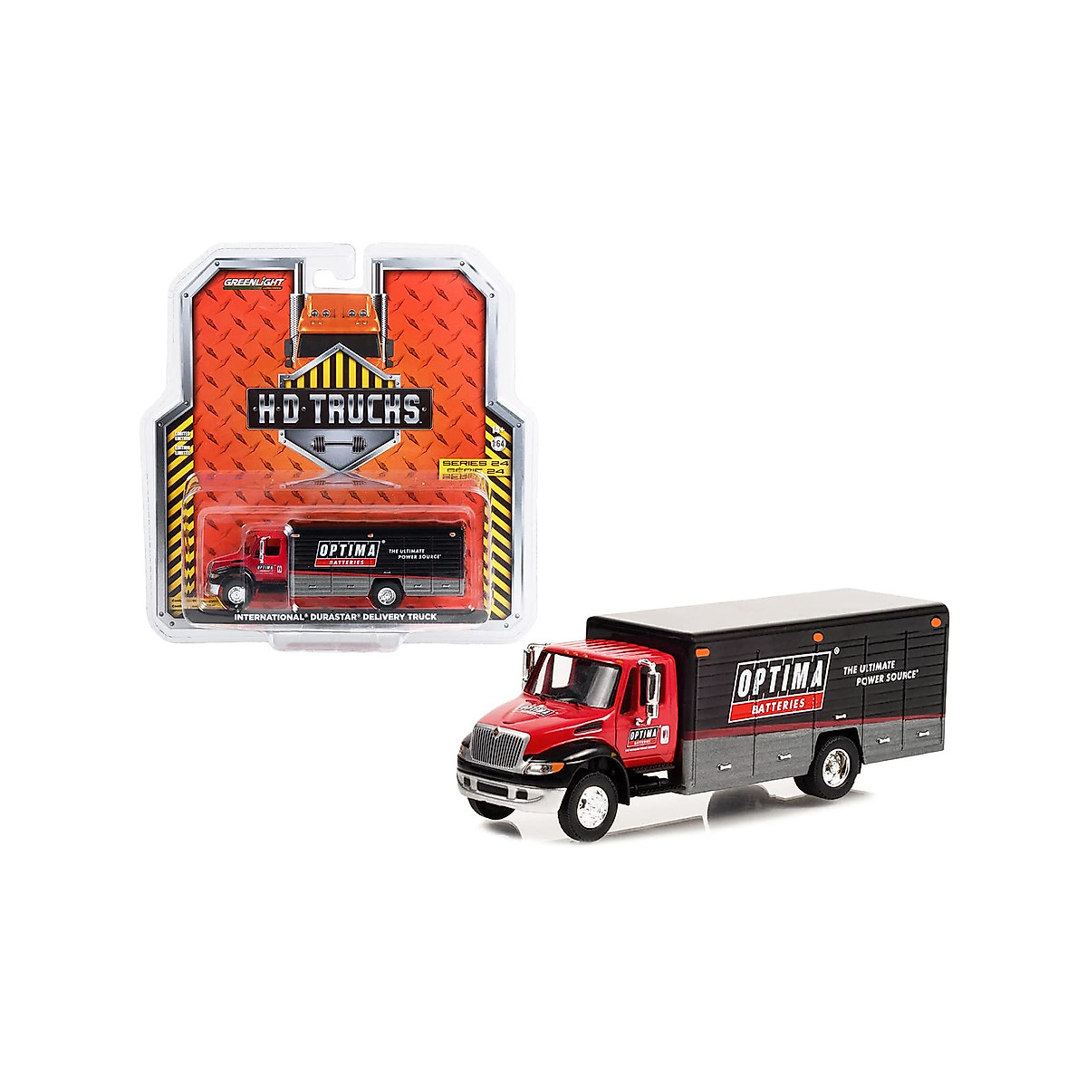 International Durastar 4400 Delivery Truck, Red - Greenlight 33240C/48-1/64 Scale Diecast Car