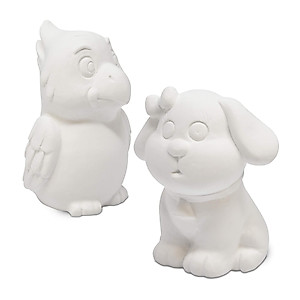 Number 1 in Gadgets Paint Your Own Pet Figurines, Decorate Your Own Painting Set, Includes 6 Pet Figurines, 6 Pots of Paint, Complete Plaster Craft Kit for Kids