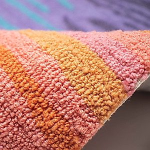 Liora Manne Frontporch Indoor Outdoor Rug - Novelty Design, Hand Hooked, Weather Resistant, UV Stabilized, Foyers, Porches, Patios & Decks, Flock Sky, 2' x 3'