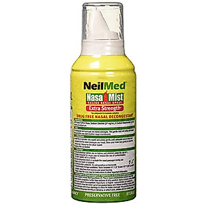 NeilMed NasaMist Hypertonic Extra Strength Saline Spray,Green 4.5 fl oz (Pack of 1)