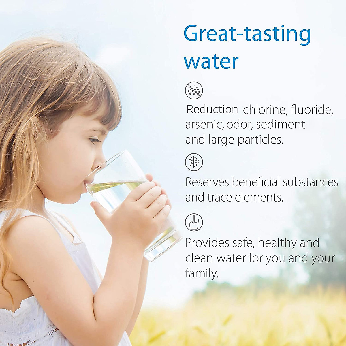 Waterdrop NSF/ANSI 372 Certified Gravity Water Filter & Waterdrop Water Level Spigot