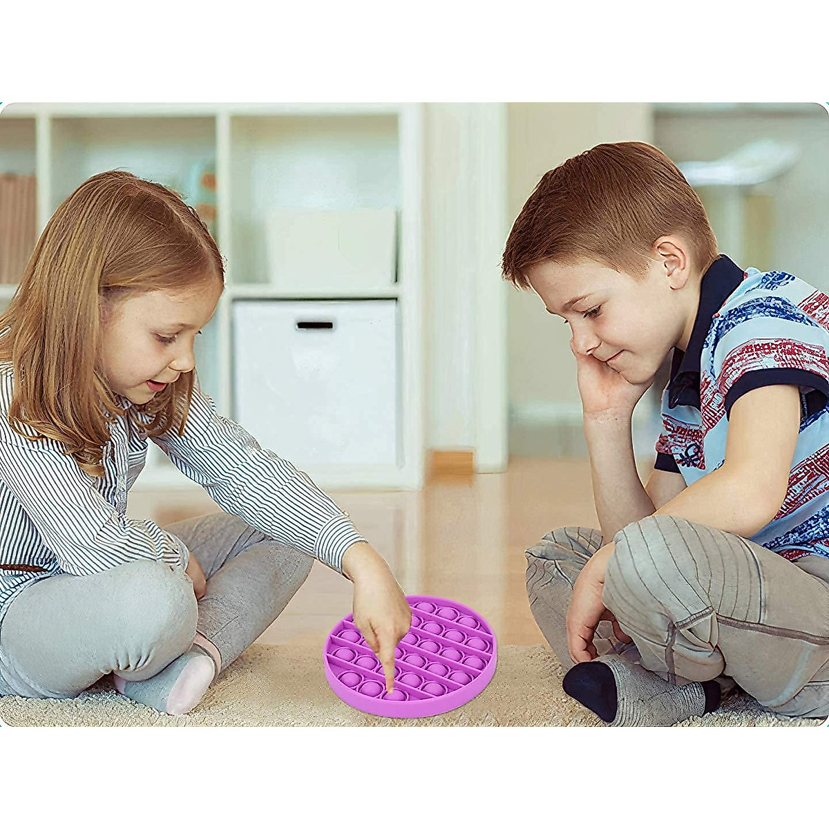 RadBizz Push Pop Bubble Fidget Sensory Toy - for Autism, Stress, Anxiety - Kids and Adults (Purple)