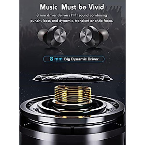 True Wireless Earbuds Bluetooth 5.3 Headphones Waterproof IPX7 Sports Wireless Ear buds with Microphone in-Ear Headphones Workout Running TWS Wireless Earphones with Charging Case for iPhone Android