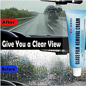 Car Glass Oil Film Cleaner, Car Glass Oil Film Remover, Glass Film Removal Cream, Car Windshield Oil Film Cleaner, Glass Stripper Water Spot Remover, Windshields Cleaning Liquid (5PCS)