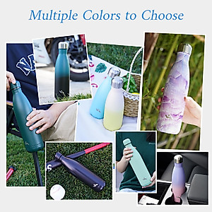 Konokyo Insulated Water Bottles,25 oz Double Wall Stainless Steel Vacumm Metal Flask for Sports Travel,Lavender