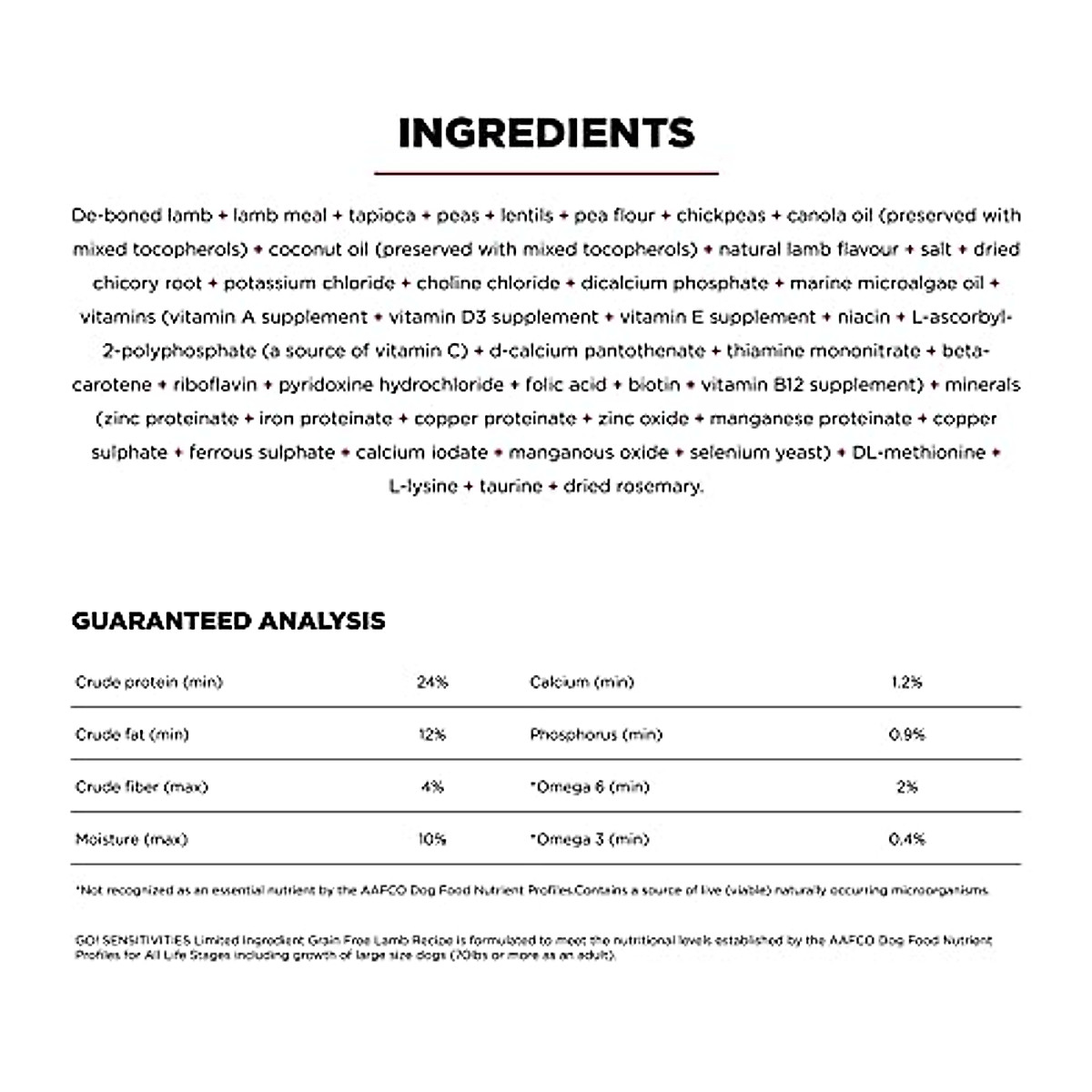 GO! SOLUTIONS Sensitivities – Lamb Recipe – Limited Ingredient Dog Food, 3.5 lb – Grain Free Dog Food for All Life Stages – Dog Food to Support Sensitive Stomachs