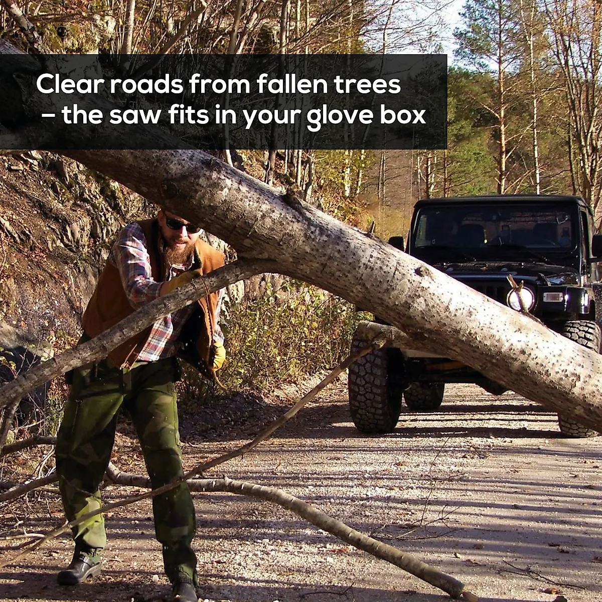 Nordic Pocket Saw 36 Inch Pocket Chainsaw with 50 Bi-Directional Teeth for Clearing Trails - Handy Backpacking Saw with Extra Large Nylon Handle Loops - for Survival and Emergency Situations