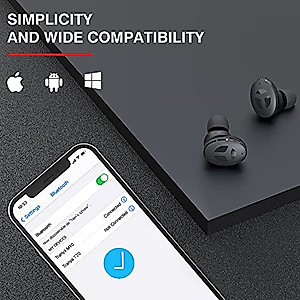 TRANYA M10B Wireless Sports Earbuds, Button Control, Premium Sound with Deep Bass, 32H Playtime, 4 Microphones Design for Call, Bluetooth Earbuds, IPX5 Waterproof Headphones for Sports