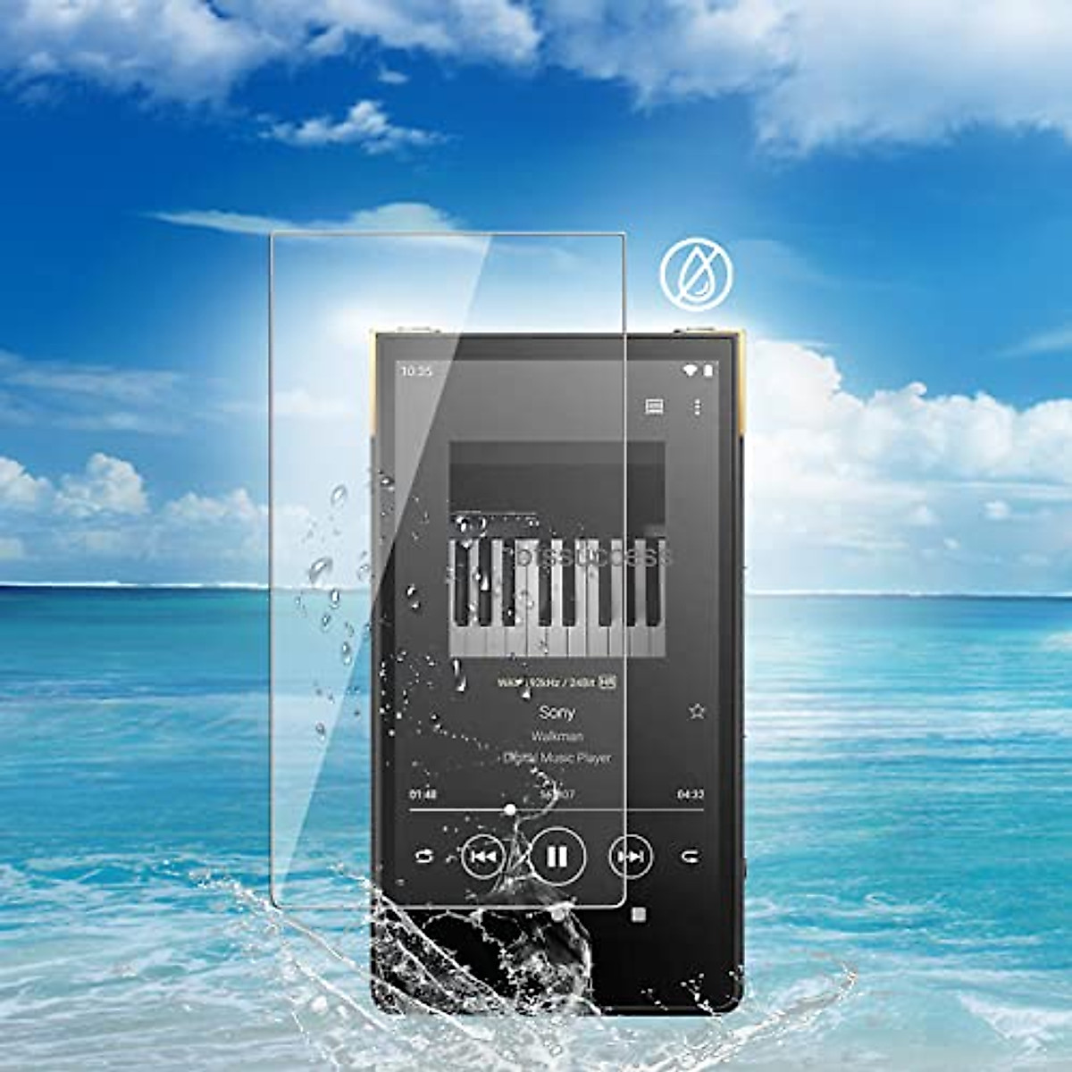 AudioPartner 9H Scratch-Proof Premium Front LCD Screen Protector Guard Tempered Glass Protective Film for Sony Walkman NW-ZX700 NW-ZX706 NW-ZX707 (1pc)