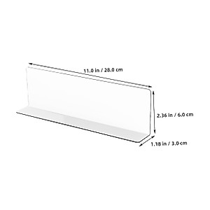 HOOTNEE 30 Pcs Supermarket Sorting Baffle Commodity Divider Clear Dividers for Shelves Clear Shelf Dividers for Closets Tall Shelf Dividers for Wire Shelves Clear Toy Blocker Plastic