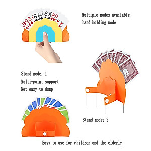 Playing Card Holder 4PCS Hands-Free Playing Card Holder for Kids and Adults, Cards Game Holder for Poker Parties, Family Card Game Nights…