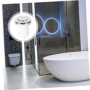 DOITOOL Convenient Air Button 2 Pcs Pneumatic Start Button Massage Bathtub Pneumatic Button Bath Buttons Sink Fittings Garbage Disposer White Shower Tray Food Child Silicone Gasket