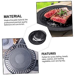LABRIMP Round Enamel Baking Tray and Frying Pan Creative Double Roasting Bakeware for Home Cooking Compatible with Air Fryers Ideal for Baking and Grilling