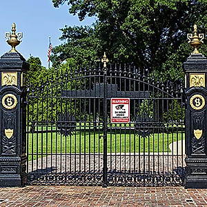 HISVISION Video Surveillance Sign 2-Pack, No Trespassing Metal Reflective Warning Sign, UV Protected & Waterproof, 10"x 7" 0.40 Aluminum Indoor Or Outdoor for Home House and Business Easy to Install