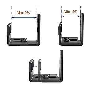 EaseLife Sliding Barn Door Bottom Floor Guide,U Shape,Flexible Adjustable Fit Distance,Flush Flat Bottom Design,Wall Mount System,for Door & Cabinet,Black