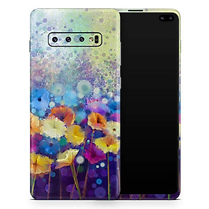 DesignSkinz Abstract Flower Meadow v2 Protective Vinyl Decal Wrap Skin Cover Compatible with The Samsung Galaxy S20 (Screen Trim & Back Glass Skin)