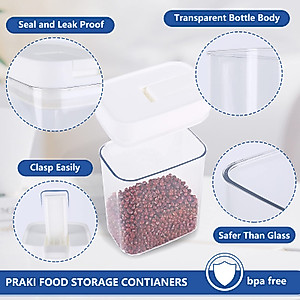 Airtight Food Storage Containers Set, 5 Pack BPA Free Plastic Cereal Containers with Easy Lock Lids, Storage Containers for Pantry Organization, Kitchen Canisters for Flour, Oats & Cereal
