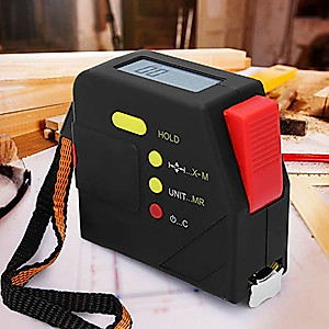 Digital Tape Measure, 5m(16ft) Electronic Measuring Tape Portable Woodworking Ruler with LCD Display