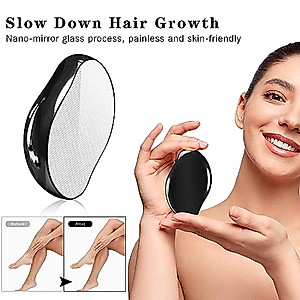 Crystal Hair Eraser for Women and Men, Reusable Crystal Hair Remover Magic Painless Exfoliation Hair Removal Tool, Magic Hair Eraser for Back Arms Legs