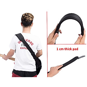 Rayzm Guitar Strap, Adjustable Cotton Strap for Acoustic/Electric/Bass Guitar, with a Shoulder Pad Pressure Release for Comfortable Playing