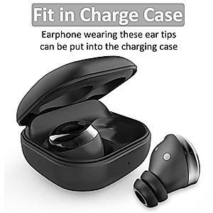 6 Pairs Galaxy Buds Pro [ Double Flange ] Ear Tips, S/M/L 3 Size Replacement Silicone Fit in Case Flexible Noise Reduce Earplug Earbuds Eartips Compatible with Samsung Galaxy Buds Pro - Black