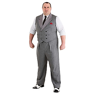 Men's Plus Size Ruthless Gangster Costume 3X