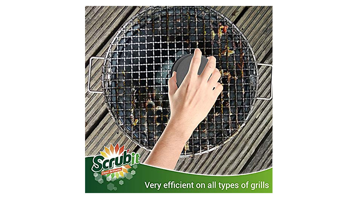 SCRUBIT Grill Cleaning Brush - Bristle Free BBQ Cleaner with Heavy Duty ...