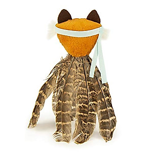 SmartyKat Toss-A-Fox Feather Toss & Chase Cat Toy, Randomly Selected Color - Brown OR White, One Size