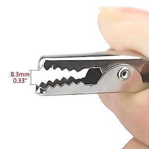 WMYCONGCONG 100 PCS Metal Alligator Clips 52mm Electrical Test Clamps (100 Pcs no cap)