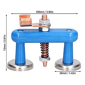Magnetic Welding Support Clamp Blue Sturdy Strong Suction Convenient Operation Welding Magnet Head