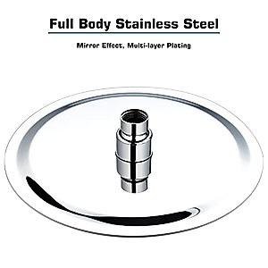 Welan Rain Shower Head Round 12 Inch Shower Heads High Pressure Angle Adjustable,304 Stainless Steel Waterfall Shower Heads Rainfall, Ultra-thin Pressure Boosting Large Showerheads