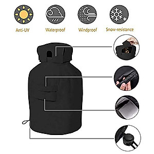 JIUCHEN Propane Tank Cover Storage Bag, 20lb BBQ Outdoor Waterproof Garden Gas Bottle Oxford Cloth Propane Tank Cover