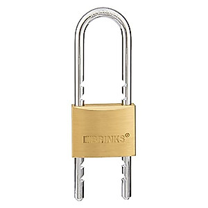 BRINKS - 50mm Commercial Solid Brass Keyed Padlock with Adjustable Shackle - Solid Brass Body with Boron Steel Shackle