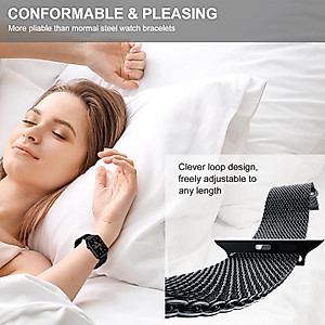 Pippia Milanese Loop with Magnetic Clasp Compatible with Apple Watch Band 38mm 40mm 41mm 42mm 44mm 45mm 49mm, Stainless Steel Mesh Metal Strap for iWatch Series 9 Ultra SE 8 7 6 5 4 3 2 1, Women Men