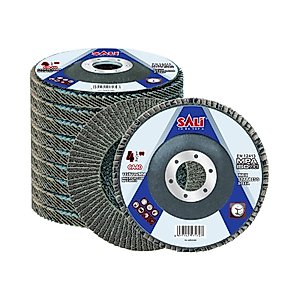 Sali 10 Pack Flap Disc 40 Grit 4.5" x 7/8-Inch Sanding Disc Bevel Type #29 Premium and Industrial Grade Angle Grinder Grinding Wheel High Performance Edge Grinding